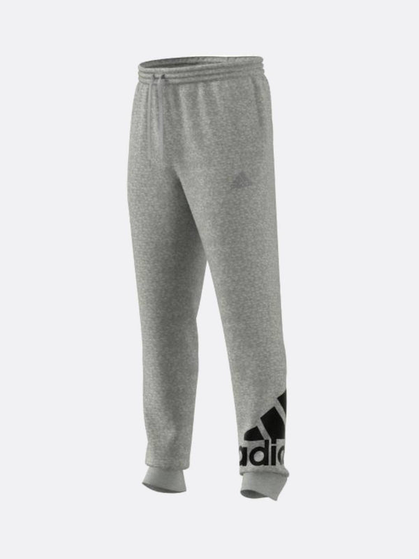 adidas - Men - Essentials Tapered Cuff Logo - Medium Grey Heather/Blac ...