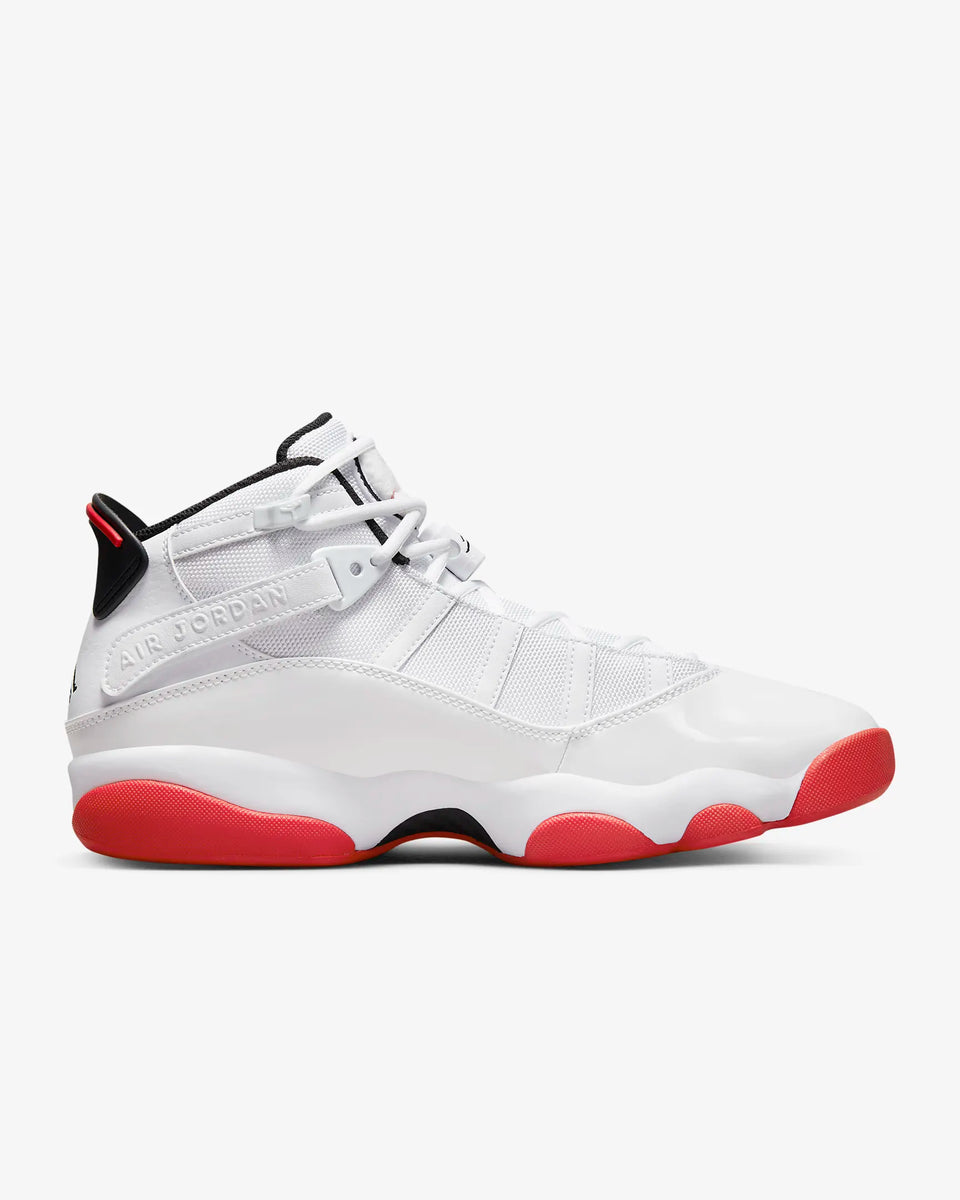 Jordan - Men - 6 Rings - White/University Red/Black – Nohble