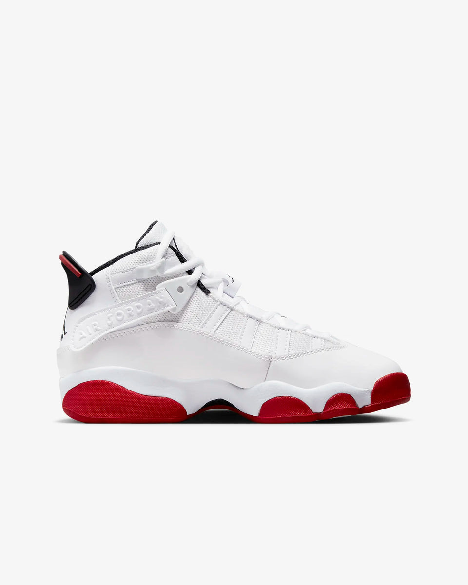 Jordan - Boy - GS 6 Rings - White/University Red/Black – Nohble