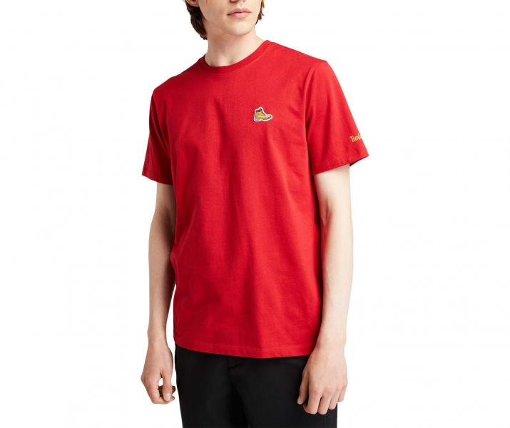 timberland red t shirt