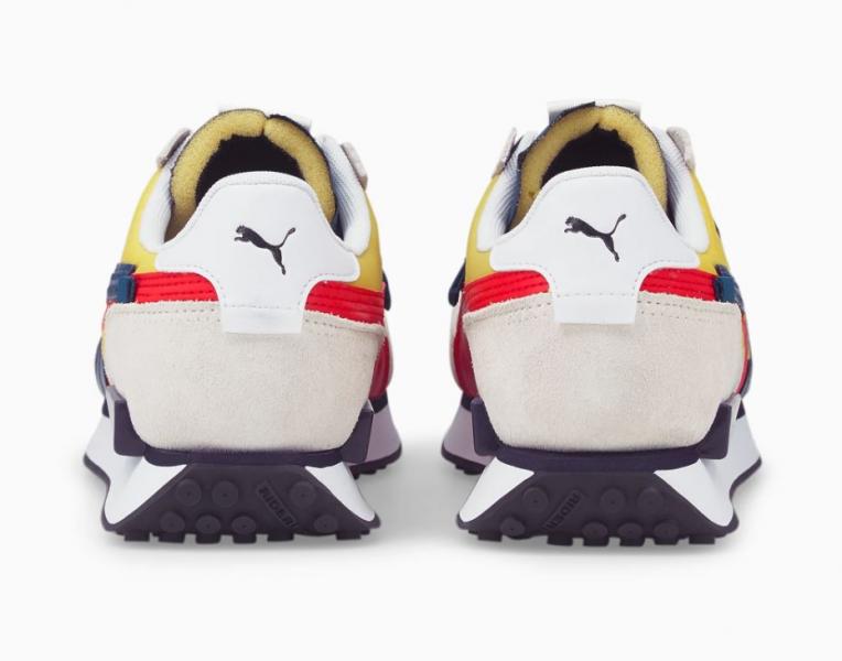 PUMA - Men - Displaced Future Rider - Cream/Red/Blue – Nohble