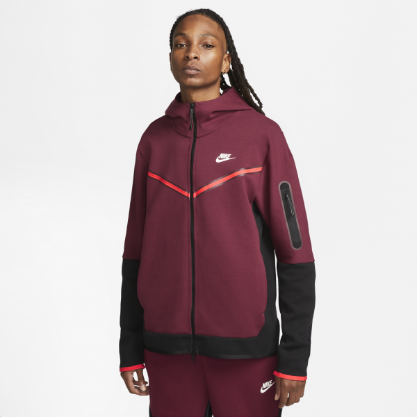 Nike - Men - Tech Fleece Full-Zip Hoodie - Beetroot/Black/Phantom – Nohble
