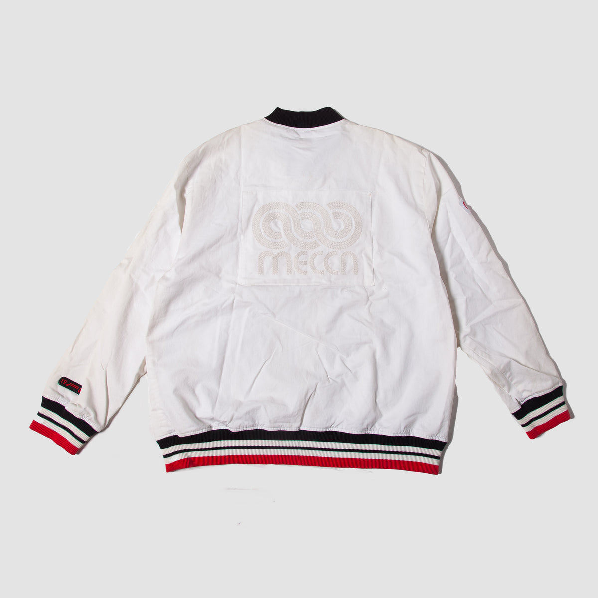 Vintage - Men - Mecca Cotton Varsity Jacket - Off White/Black/Red – Nohble
